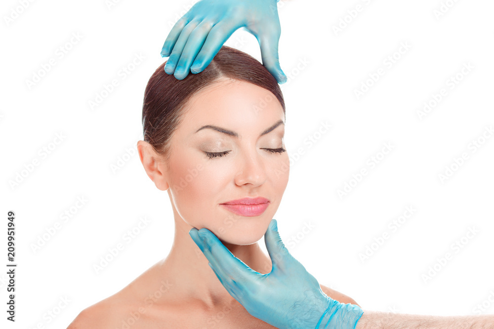 Beautiful Woman after Plastic Surgery Operation Cosmetology Stock Photo ...