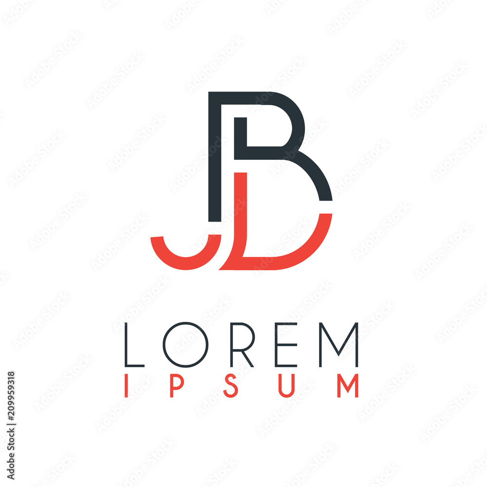 The logo between the letter J and letter B or JB with a certain ...