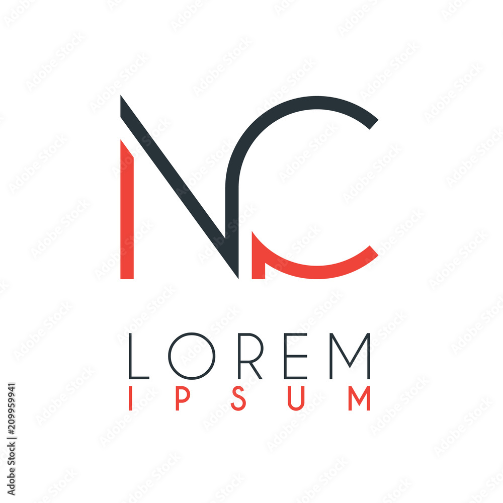 The logo between the letter N and letter C or NC with a certain ...