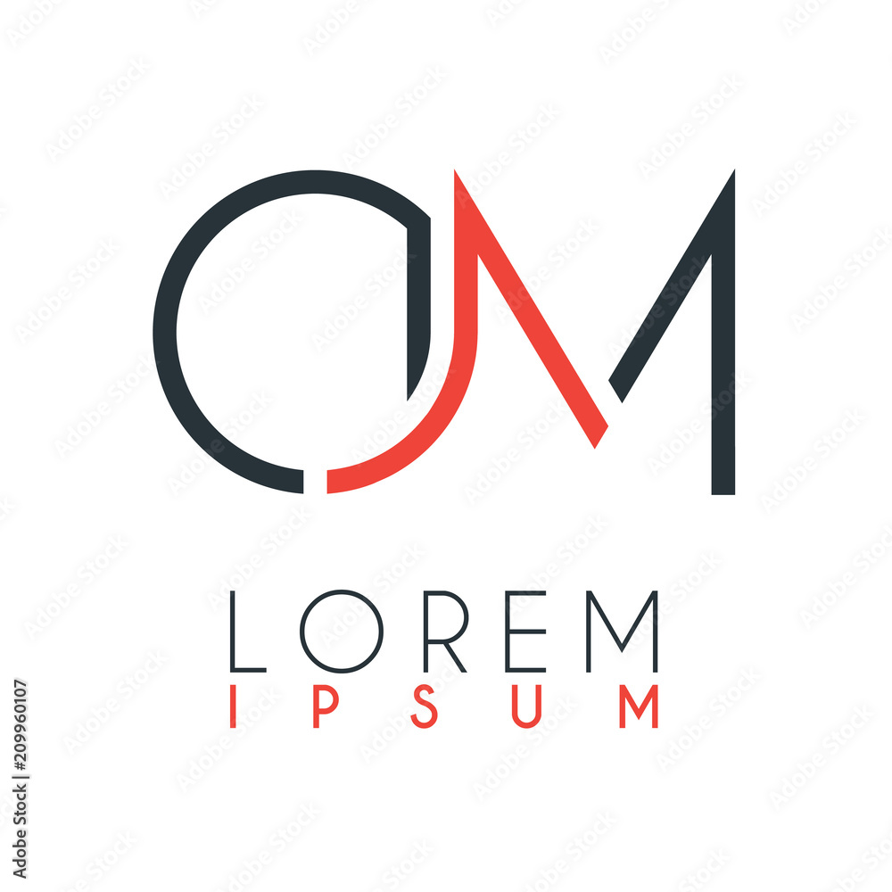 The logo between the letter O and letter M or OM with a certain ...