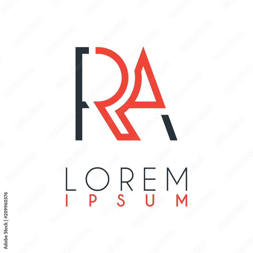 The logo between the letter R and letter A or RA with a certain ...