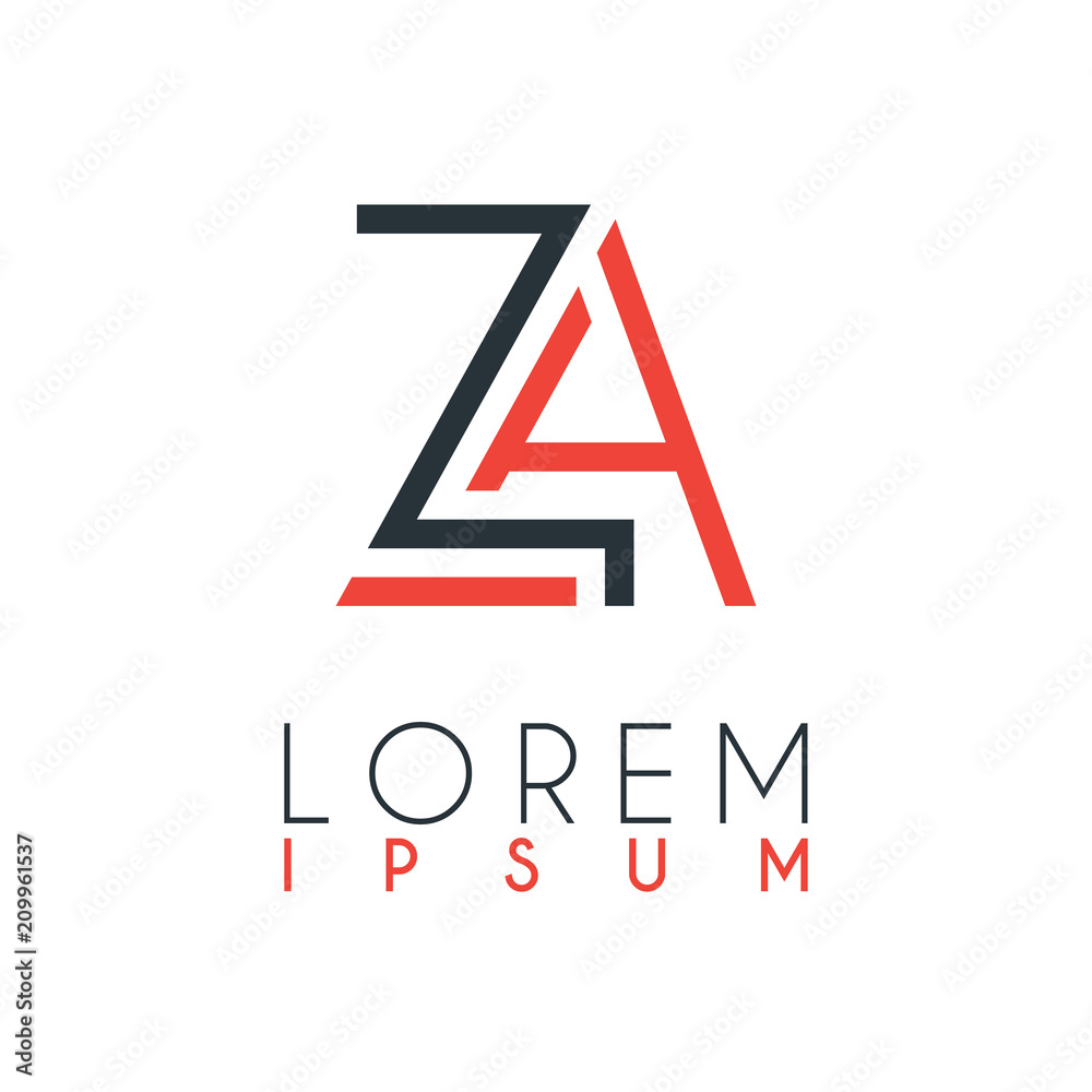 The logo between the letter Z and letter A or ZA with a certain ...