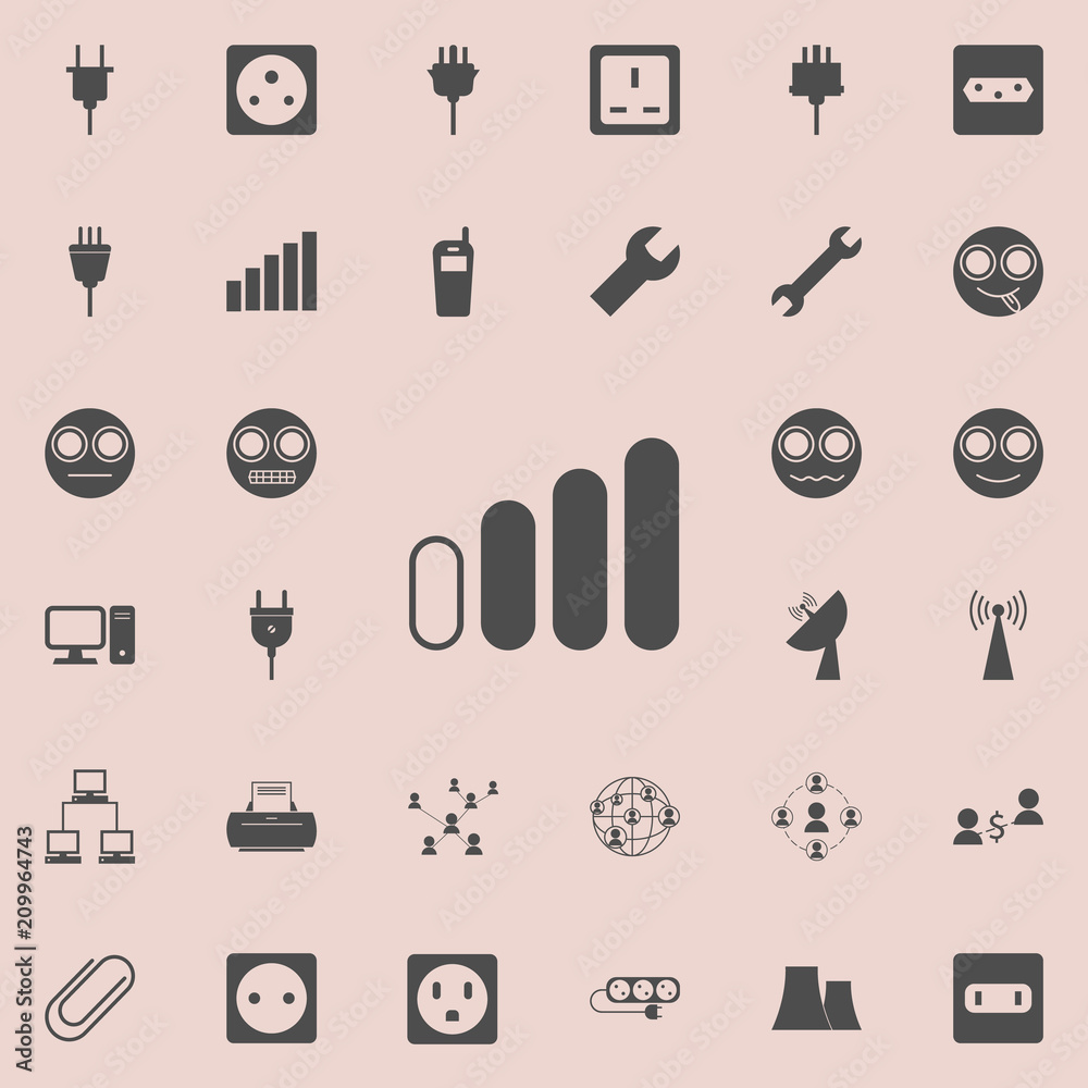 weak signal scale icon. Detailed set of Minimalistic icons. Premium ...