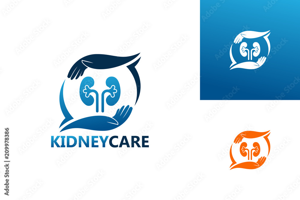 Kidney Care Logo Template Design Vector, Emblem, Design Concept ...
