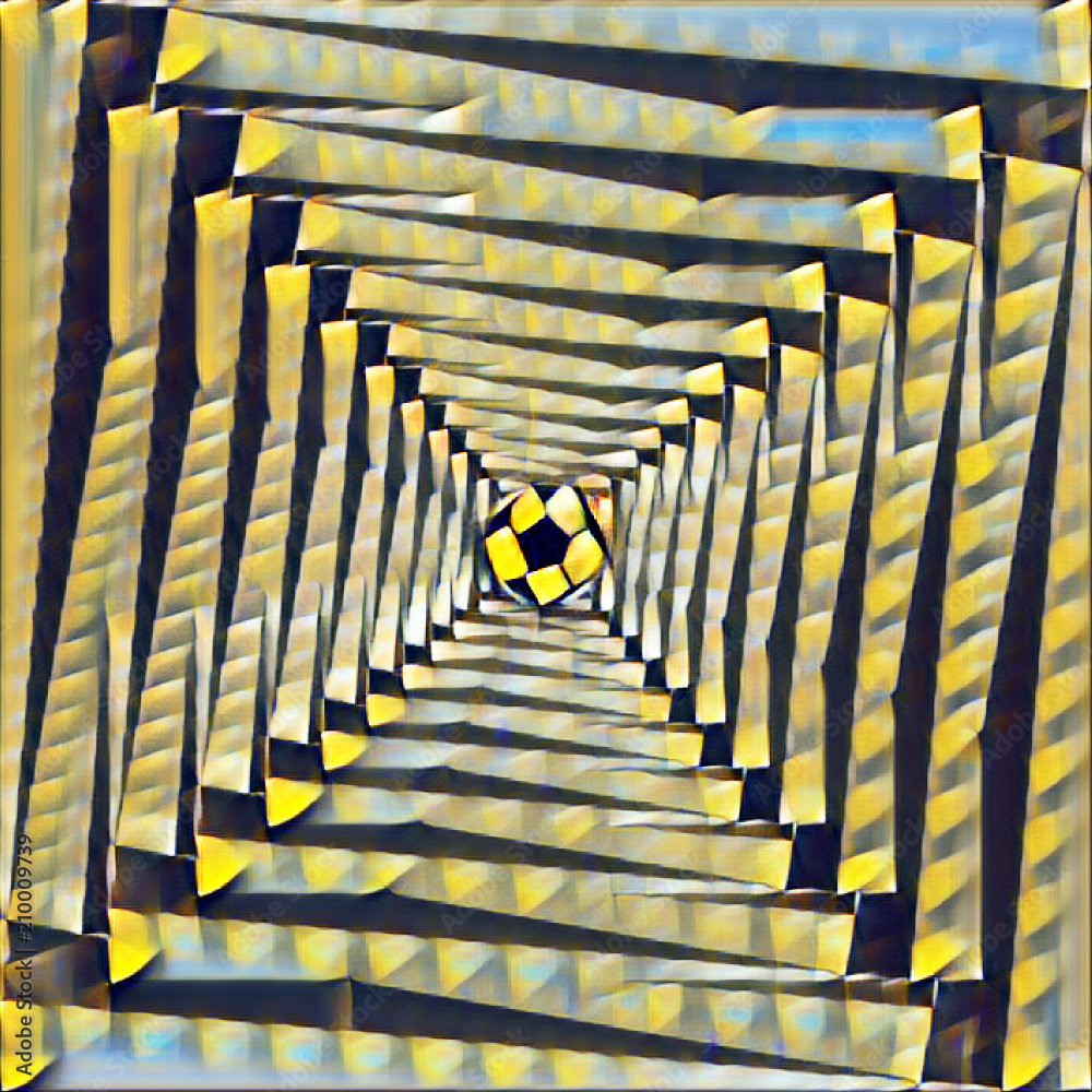 Vetor de Drawing a soccer ball with a neural network effect in the ...