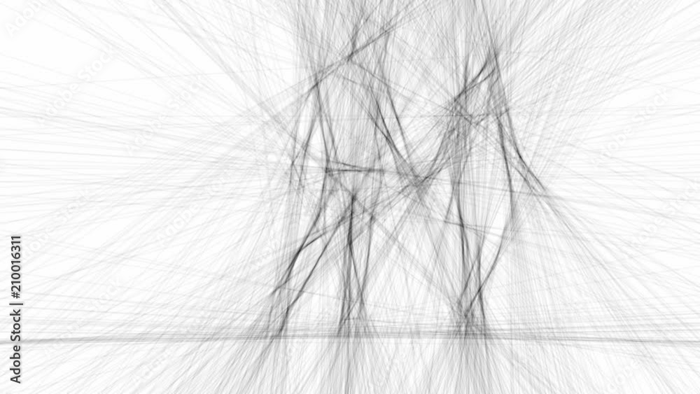 Self drawn animation of continuous multi straight line drawing of ...