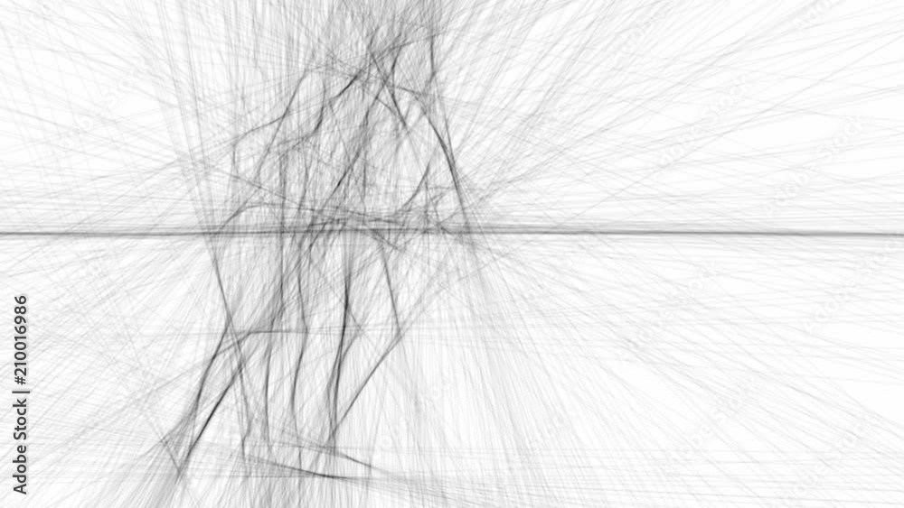 Video „Self drawn animation of continuous multi straight line drawing ...