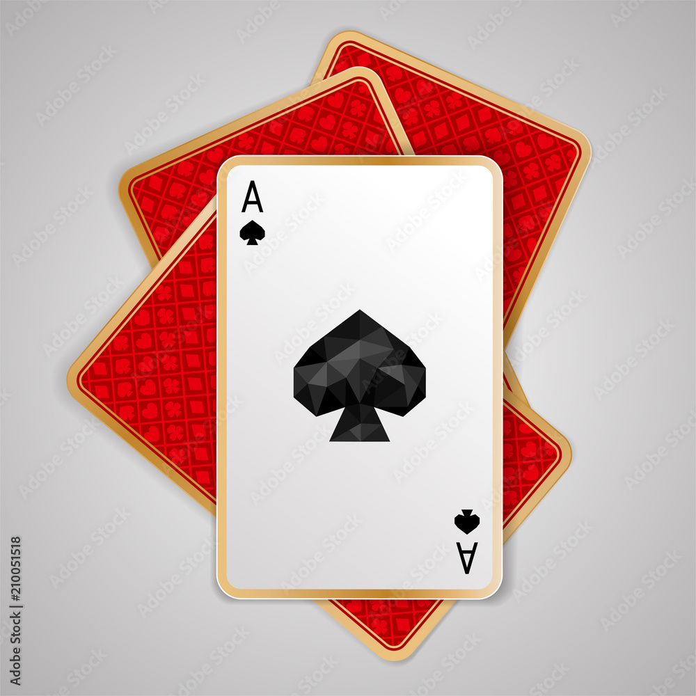 Ace Of Spades Card Red
