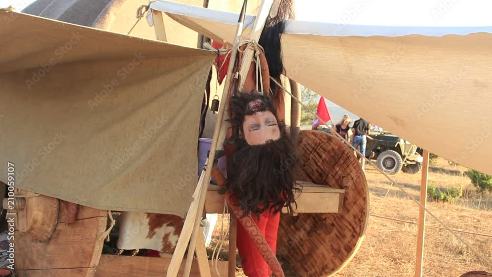 Scarry Creepy Horror Thrilling Hanging Cutted Head Made of Wax Stock ...