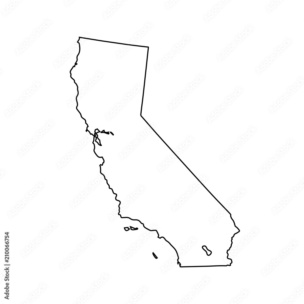 map of California. vector illustration Stock Vector | Adobe Stock