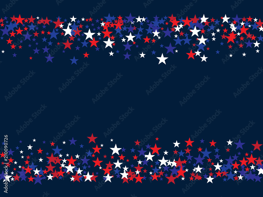 Patriotic 4th of July, Independence Day of America Stars Confetti ...