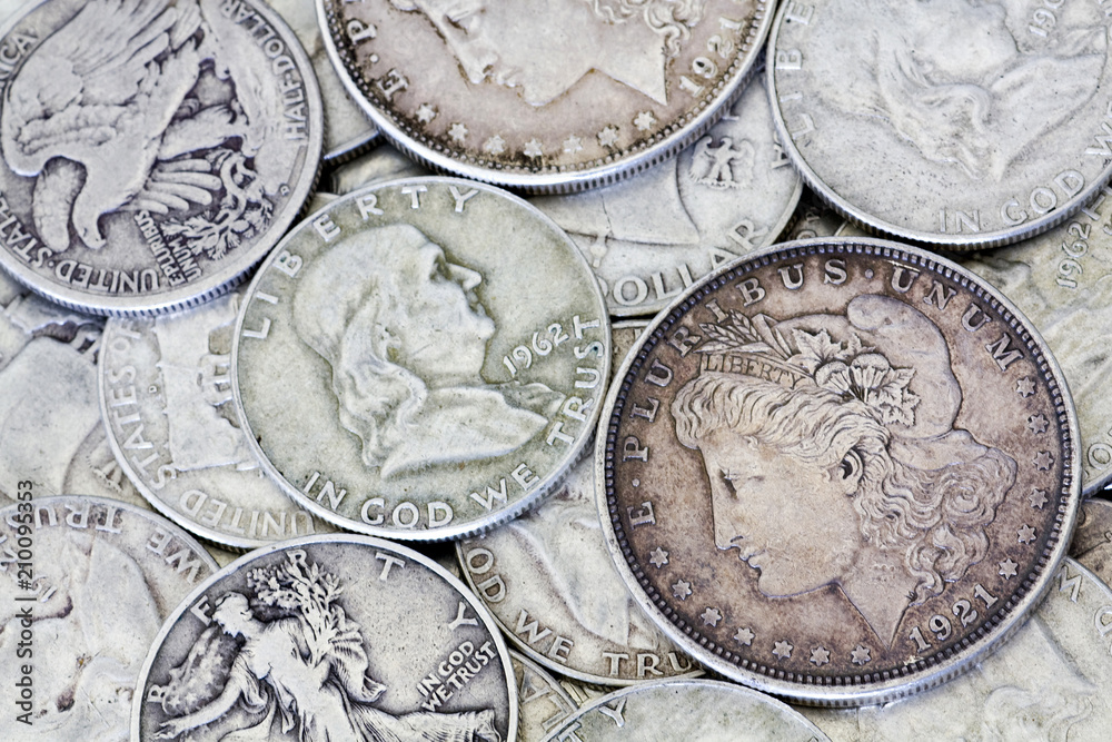U.S. Coin Collection - Silver Coins Stock Photo | Adobe Stock