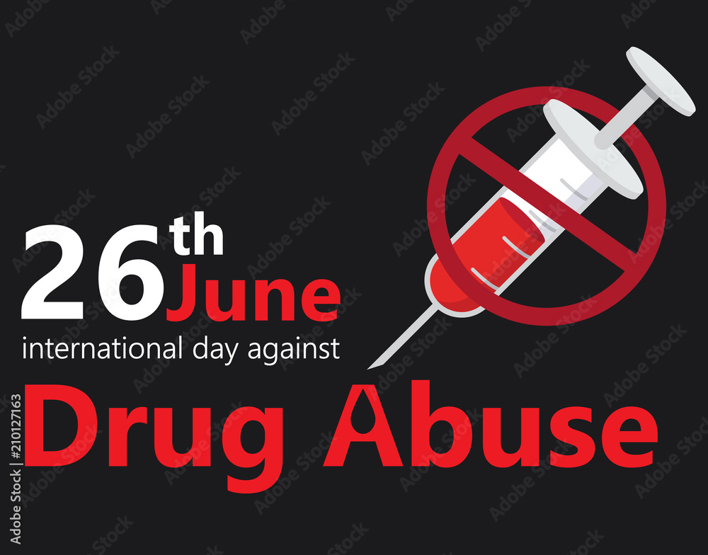 international day against drug abuse banner vector Stock Vector | Adobe ...