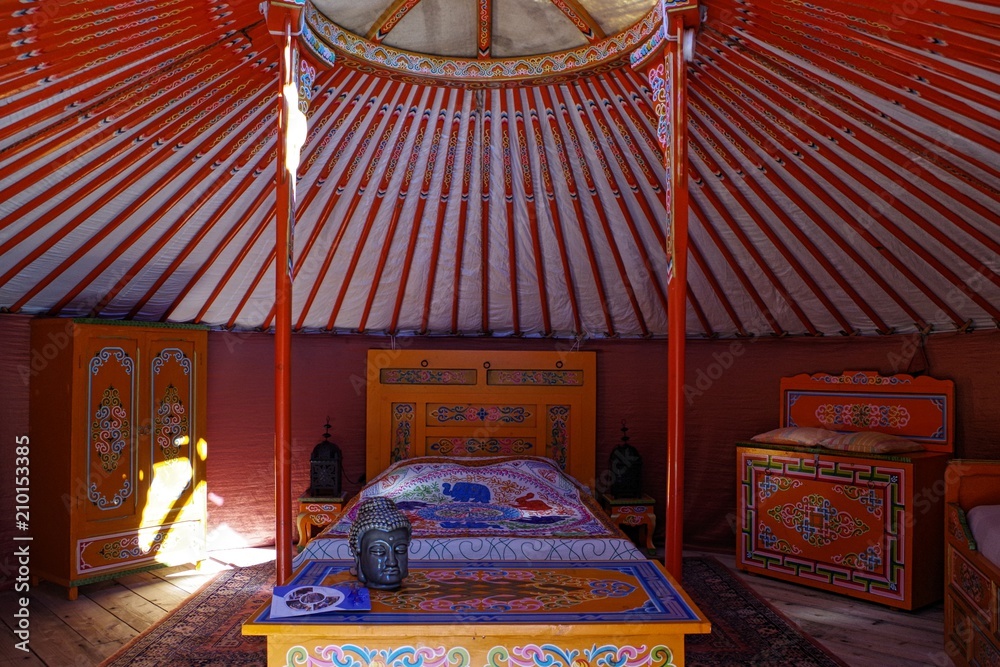 Traditional Mongolian Yurt Interior
