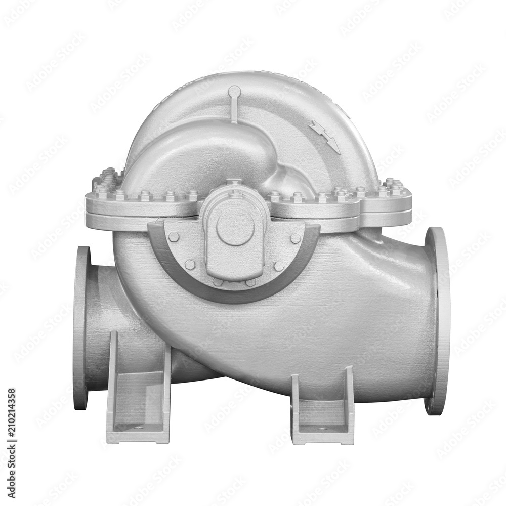 close up detail cross section impeller inside of electric centrifugal ...