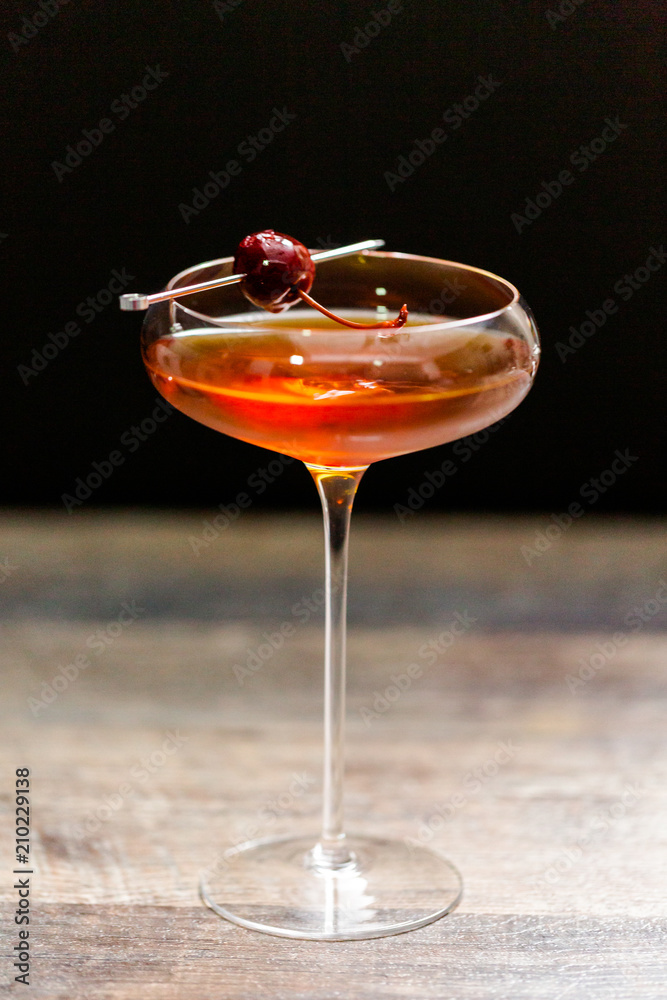 Manhattan cocktail Stock Photo | Adobe Stock