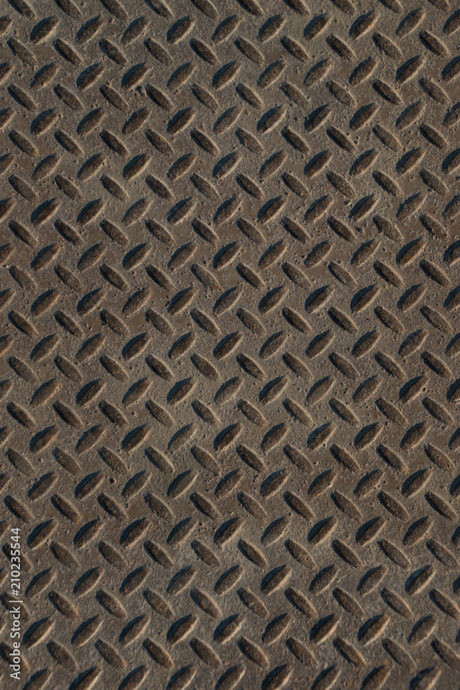 Grunge Wallpaper Industrial Checker Plate Background Texture with Worn Rusty Diamond Tread ...