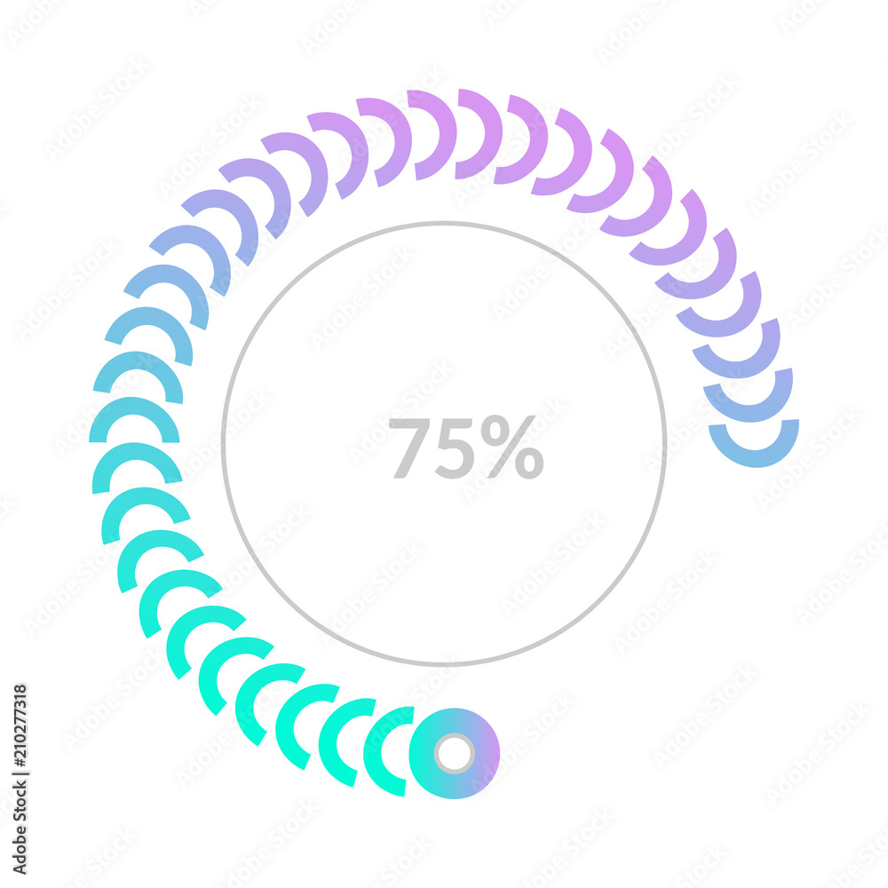 75 percent business pie chart infographic for reports and presentations ...