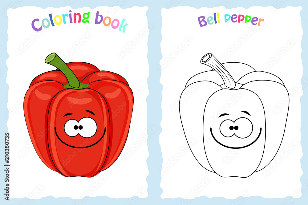 Bell Pepper Coloring Page