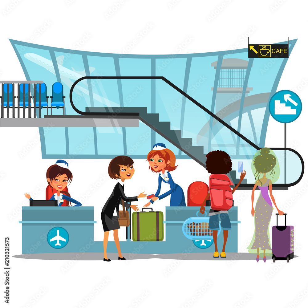 Airport Check In Counter Clipart