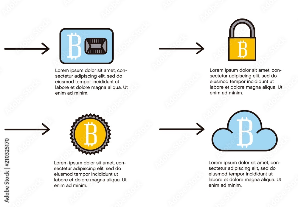Bitcoin Infographic Layout Stock Template | Adobe Stock