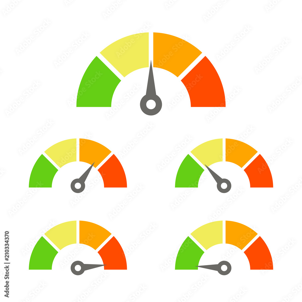 Credit score speedometer Stock Vector | Adobe Stock