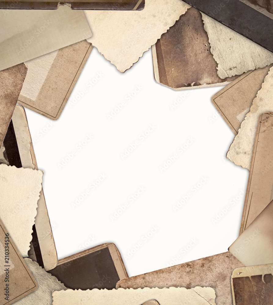 Vintage old photos border isolated Stock Photo | Adobe Stock