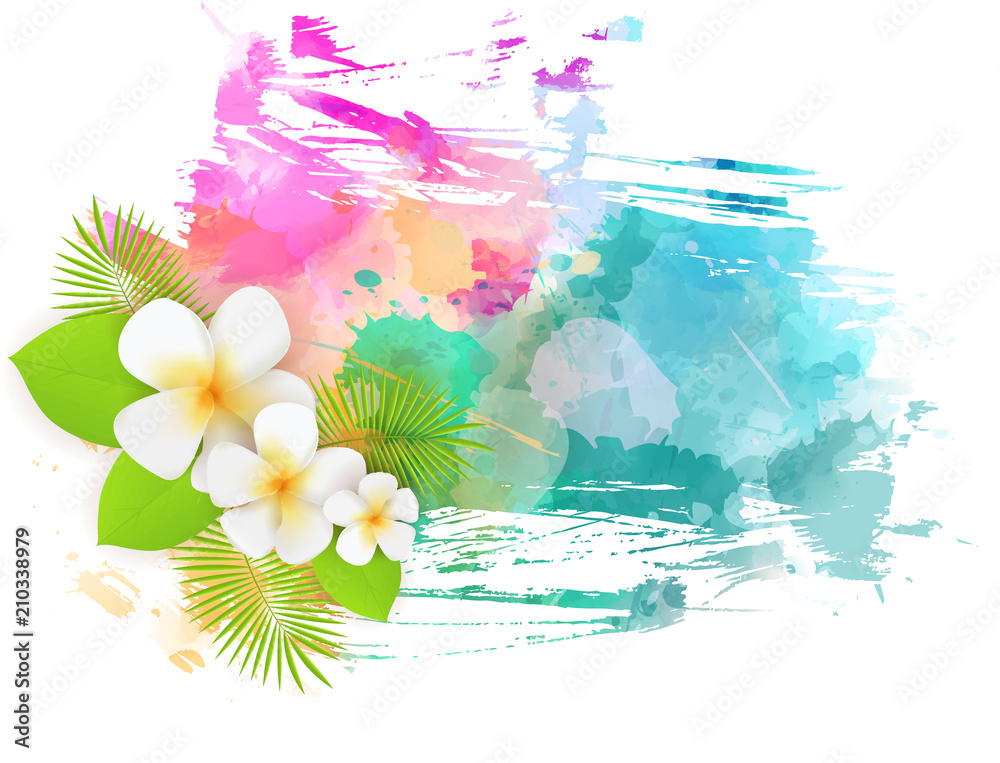 Abstract background with flowers Stock Vector | Adobe Stock