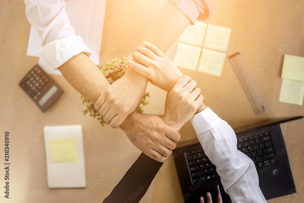 successful teamwork organization ideas concept business connecting ...