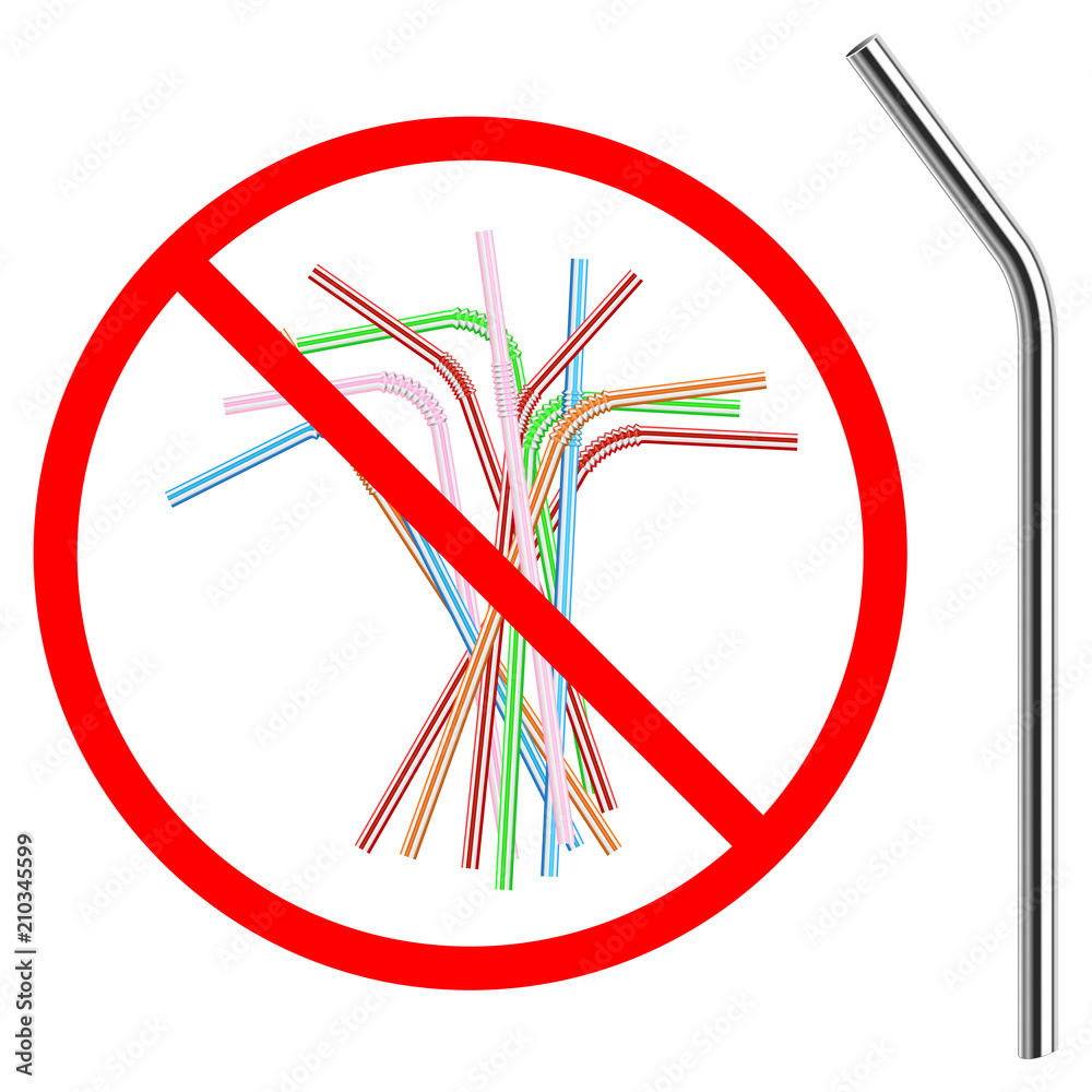 refusal of disposable plastic drinking straw in favor of reusable ...