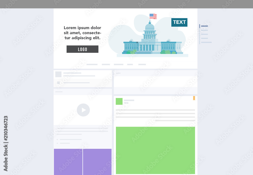 Government-Themed Social Media Banner Set Stock Template | Adobe Stock