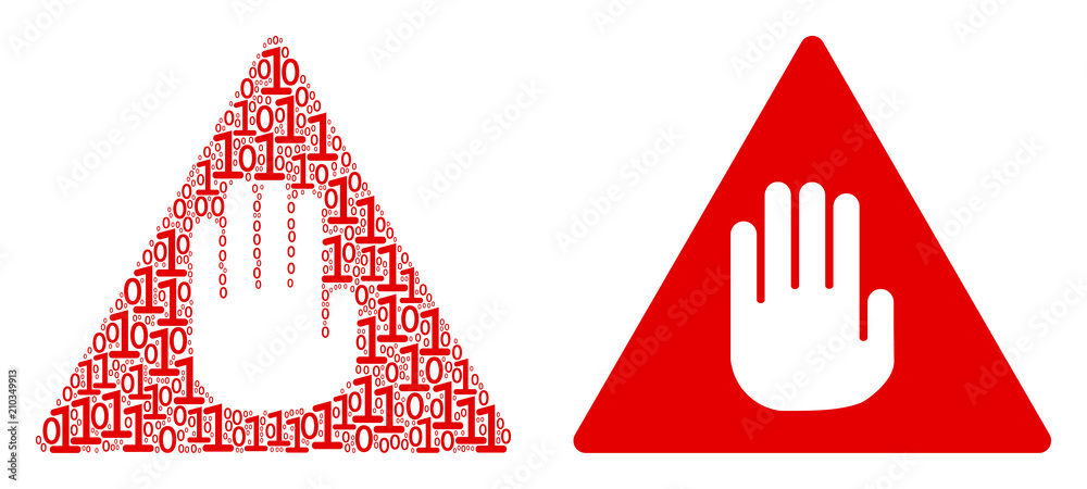 Caution composition icon of zero and null digits in various sizes ...