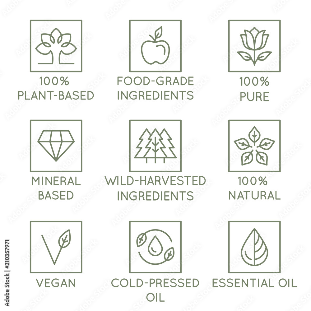 Vector set of design elements, logo design template, icons and badges ...