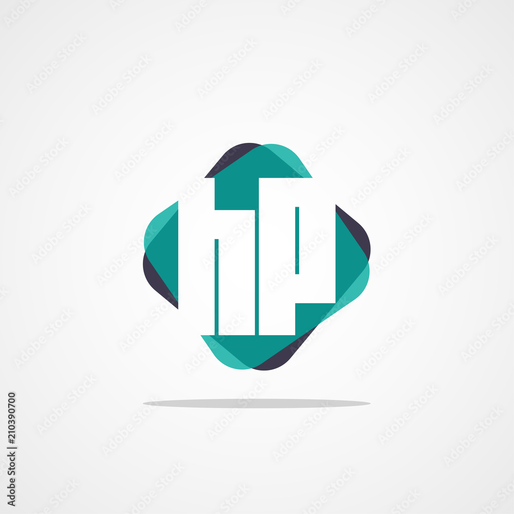 Initial Letter HP Logo Template Design Stock Vector | Adobe Stock