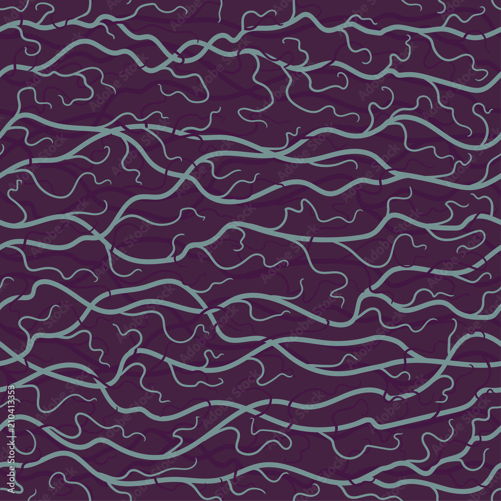 Abstract seamless nature pattern. Root-like design structural grid ...