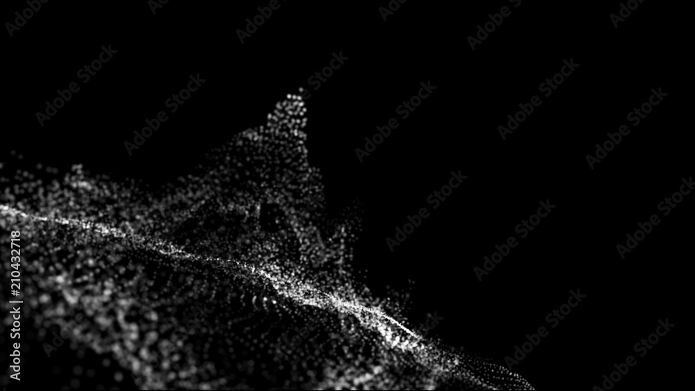 Big data visualization 3D. Technology wave. Analytics representation ...