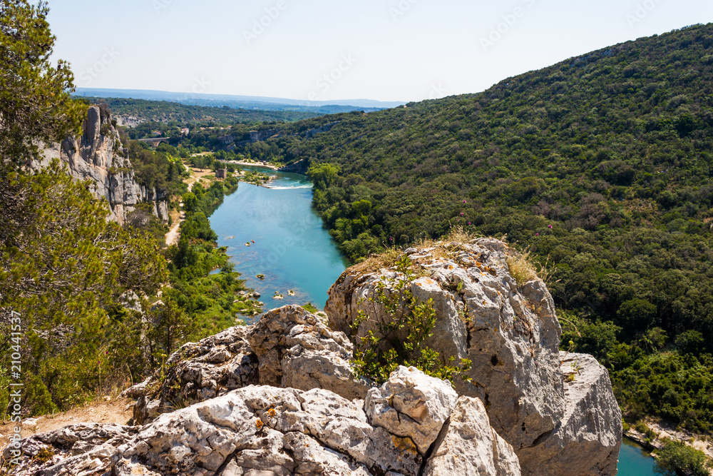 les gorges du Gardon à Collias Stock Photo | Adobe Stock