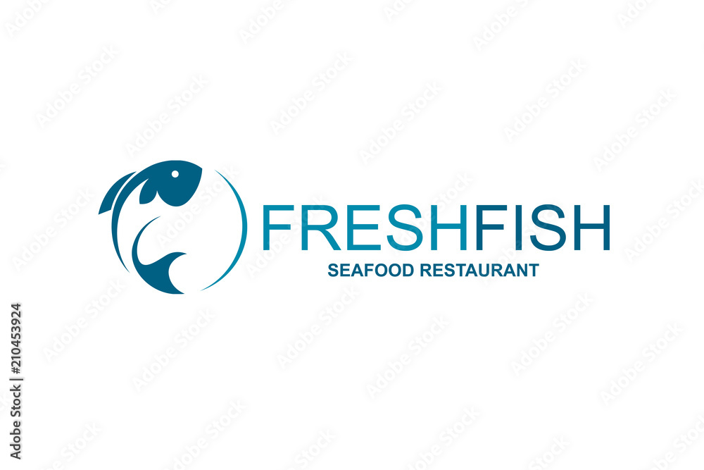 abstract fish icon for restaurant menu design Stock Vector | Adobe Stock