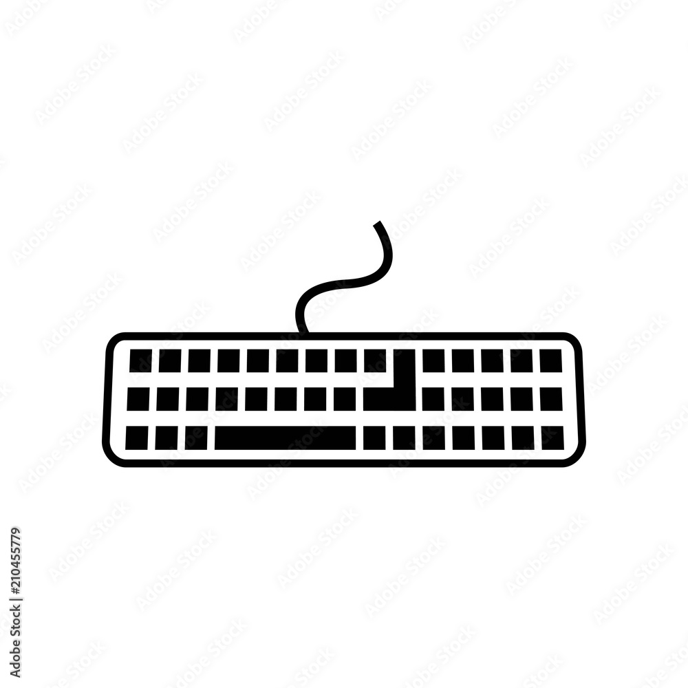 Keyboard icon vector icon. Simple element illustration. Keyboard symbol ...