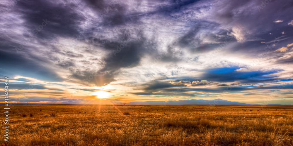Open Field At Sunset