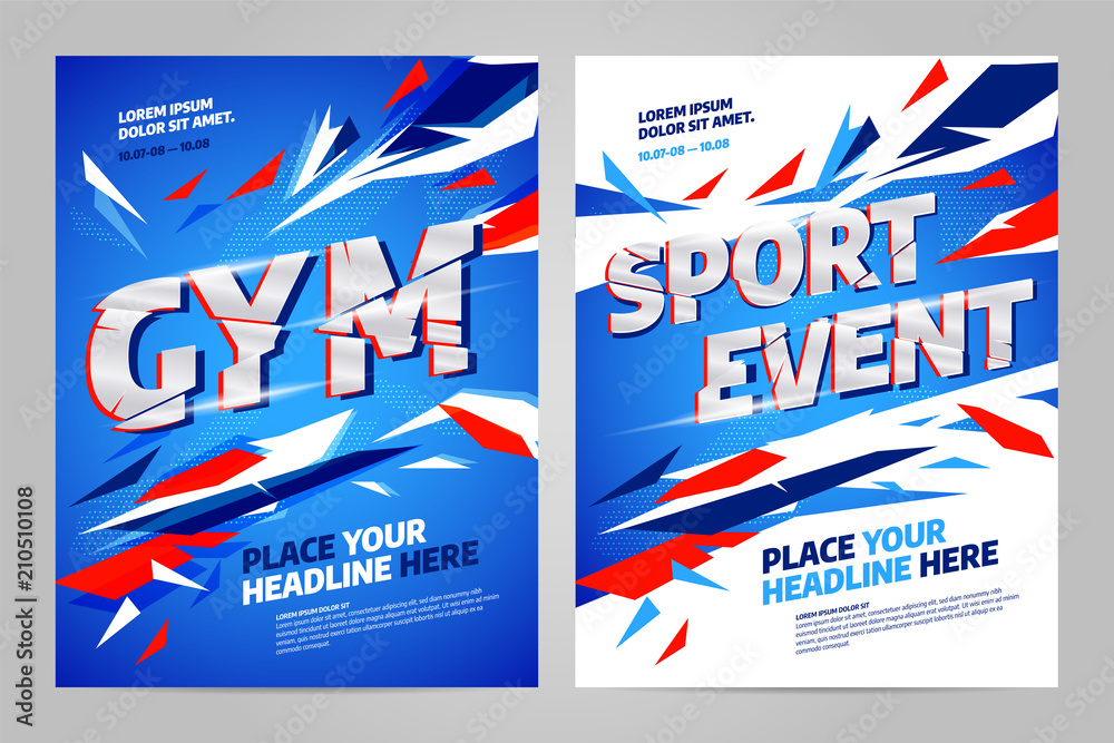 Vector layout design template for sport event, tournament or ...