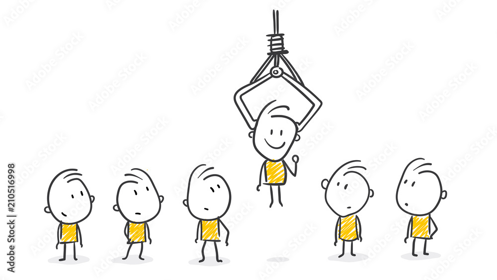 Strichfiguren / Strichmännchen: Wahl, auswählen. (Nr. 258) Stock ...