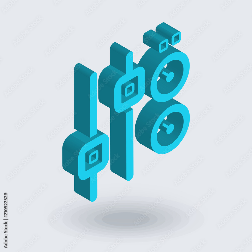 Fader icon vector isolated on white background for your web and mobile ...