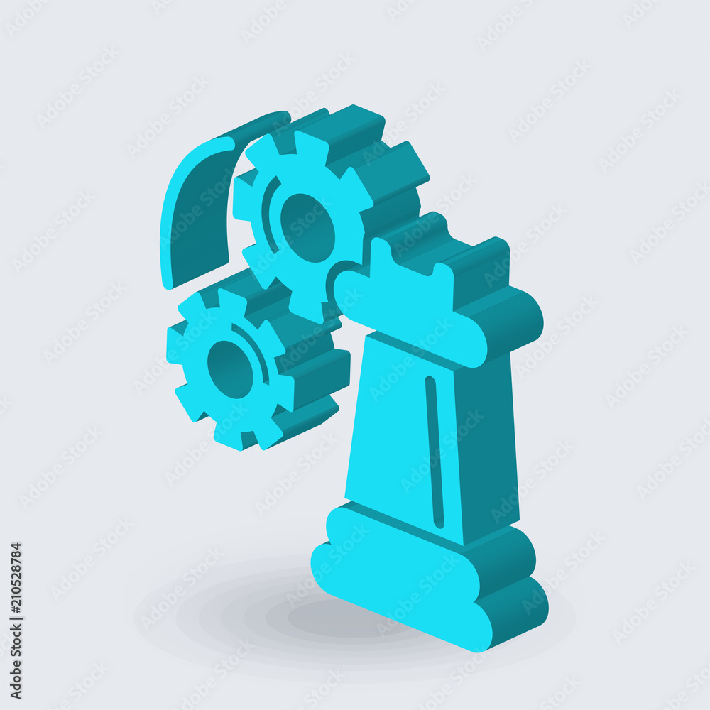 Strategy icon vector sign and symbol isolated on white background ...