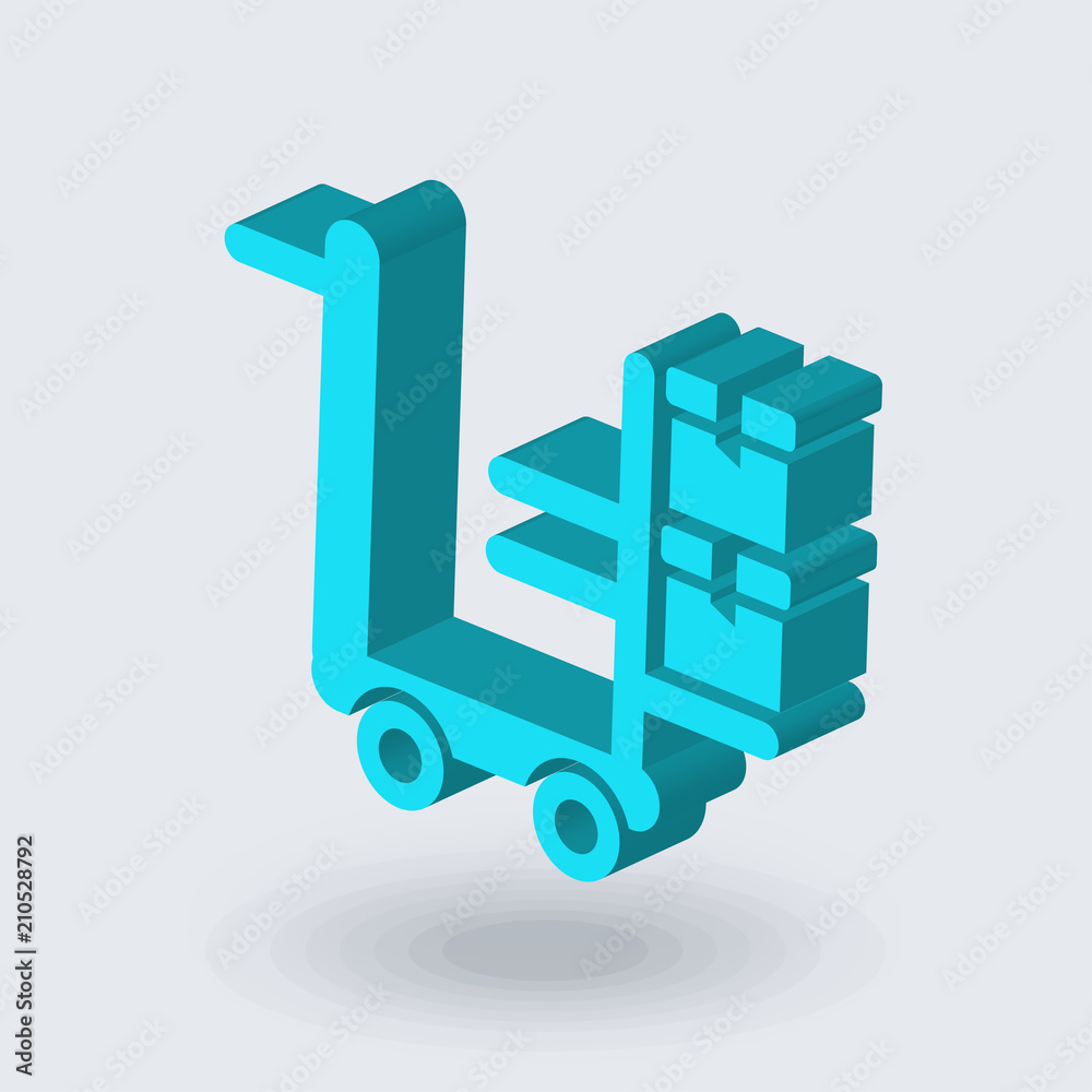 Logistics icon vector sign and symbol isolated on white background ...