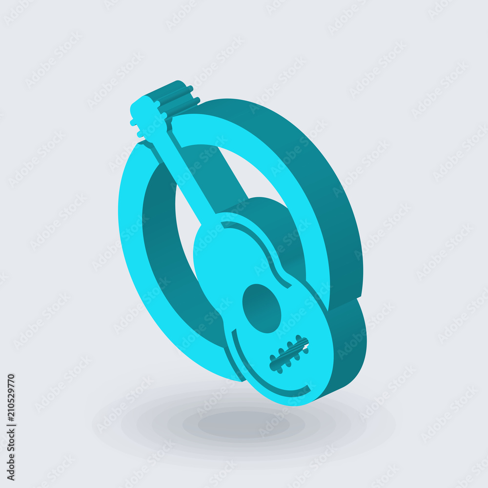 Ukelele icon vector sign and symbol isolated on white background ...