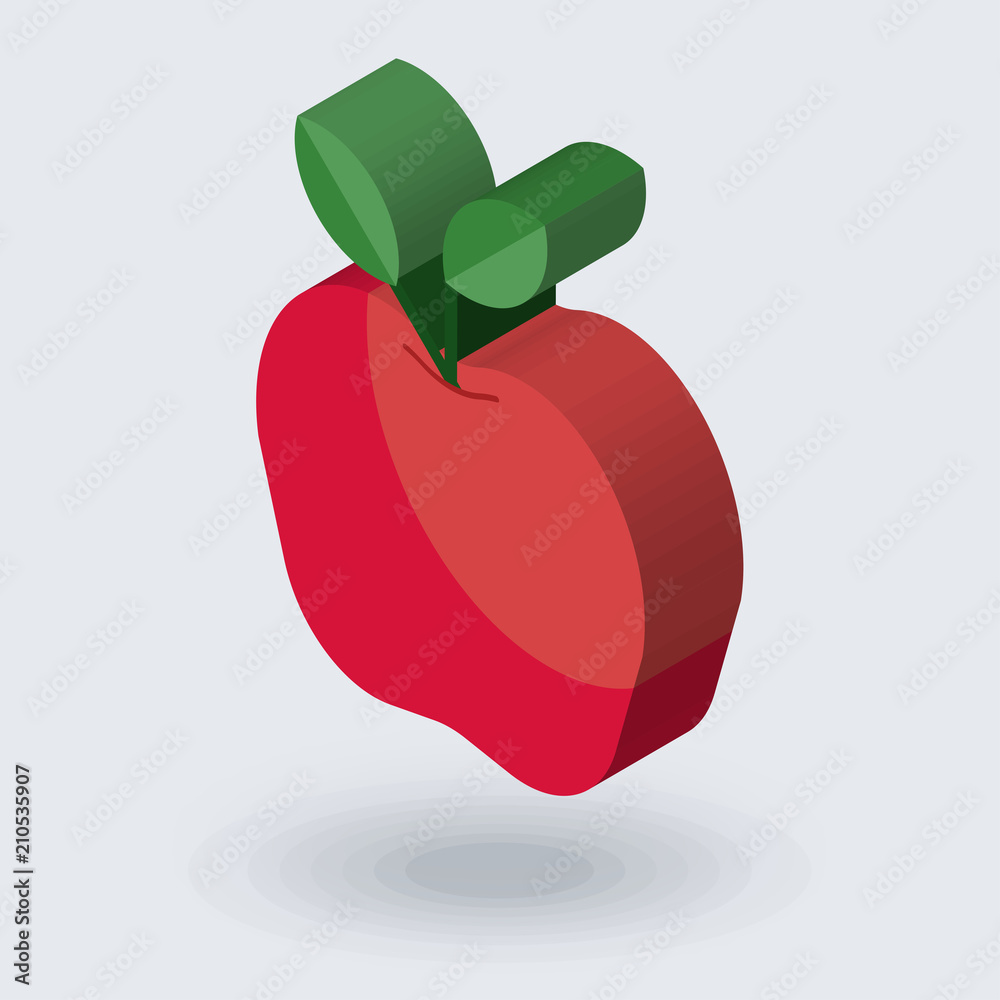 Apple Logo White 3d