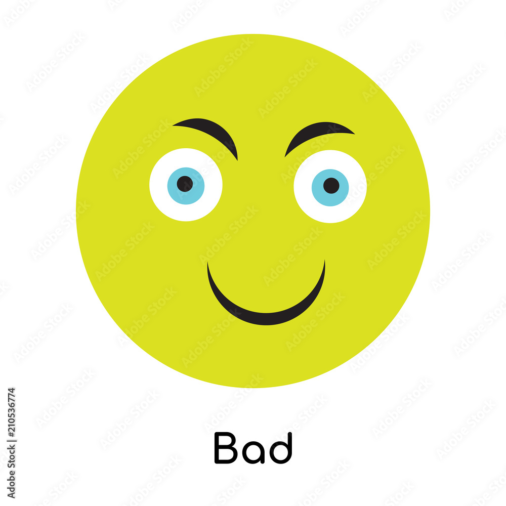 Bad icon vector sign and symbol isolated on white background, Bad logo ...