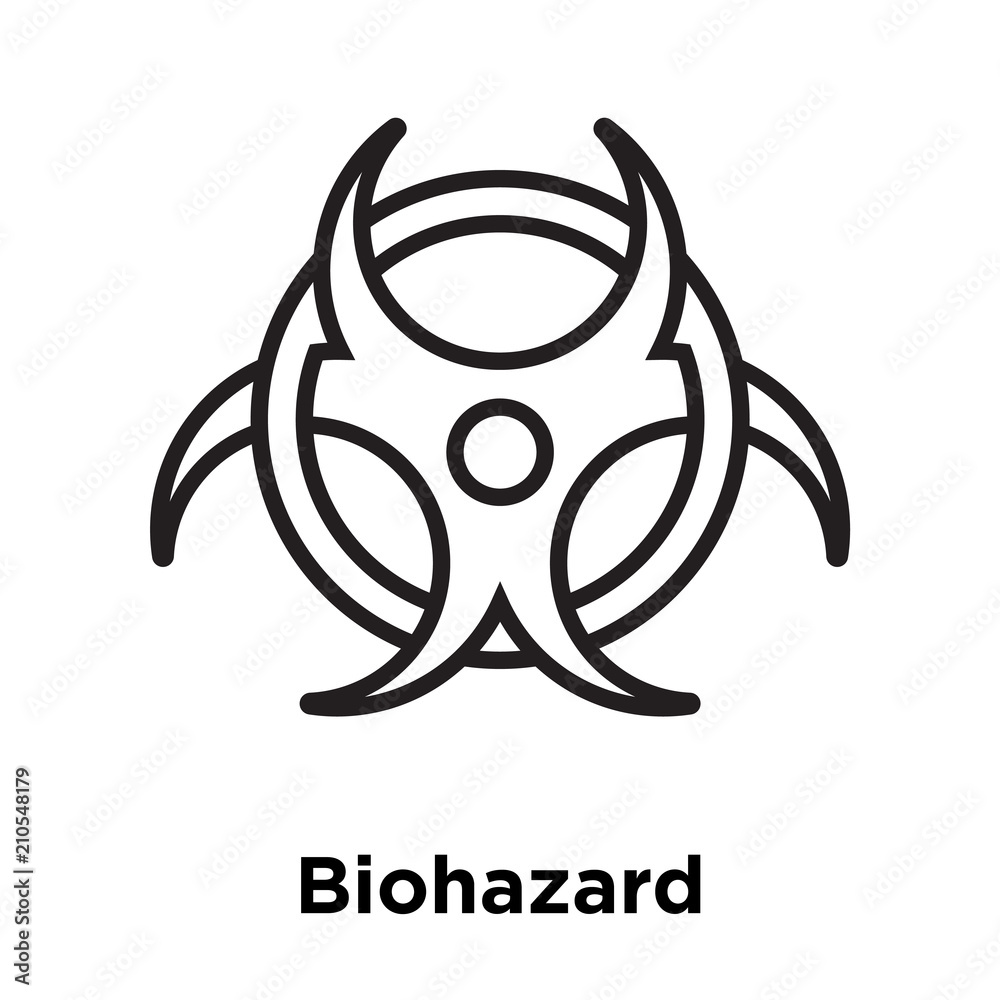 Biohazard icon vector sign and symbol isolated on white background ...