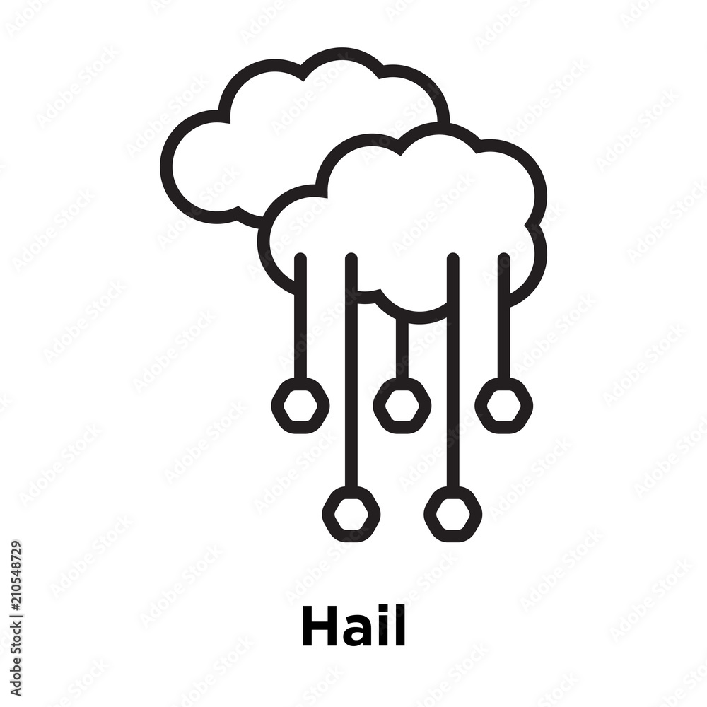 Hail icon vector sign and symbol isolated on white background, Hail ...